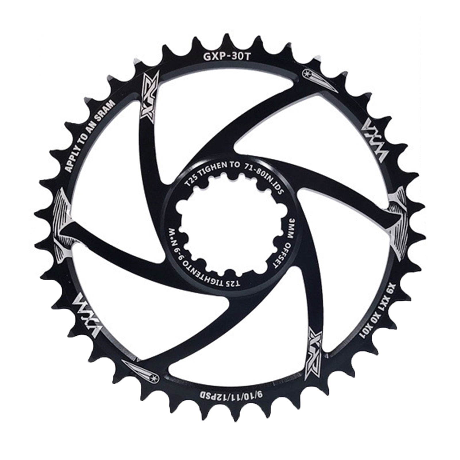 Happydeer 3mm 30T 32T 34T 36T 38T 40T Bicycle Chainring Positive ...