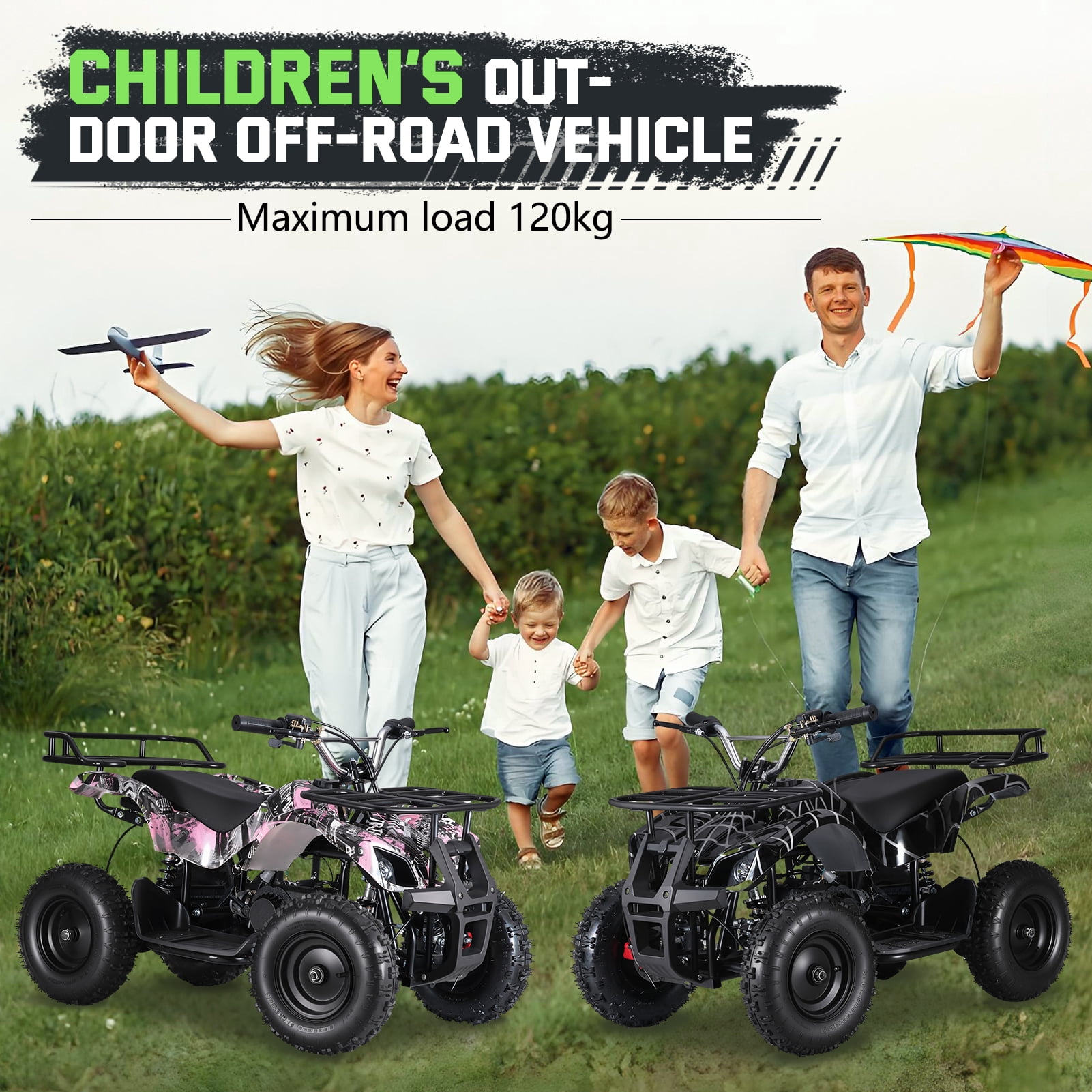 Happydeer 49CC Ride On Car, 4 Wheels Dirt Bike, Beach Vehicle, Gas ...