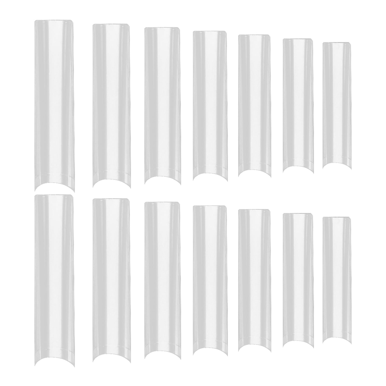 Happydeer 504Pcs White/Transparent Nail Artificial Tips Long Flat ...