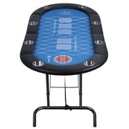 RayChee Portable 10-Player Poker Table, Foldable Texas Holdem, Padded ...