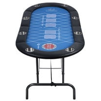 RayChee Portable 10-Player Poker Table, Foldable Texas Holdem, Padded ...
