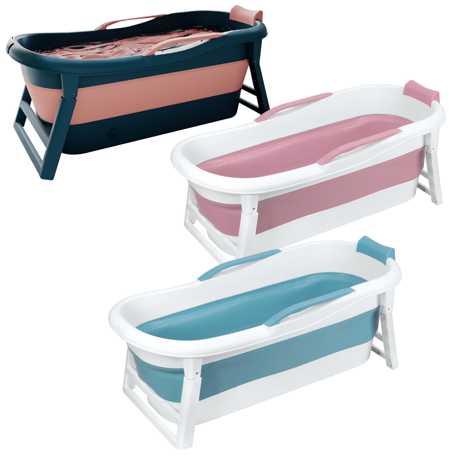 Happydeer Bathtub 51 inch Portable Foldable Bathtub, Collapsible Tub ...