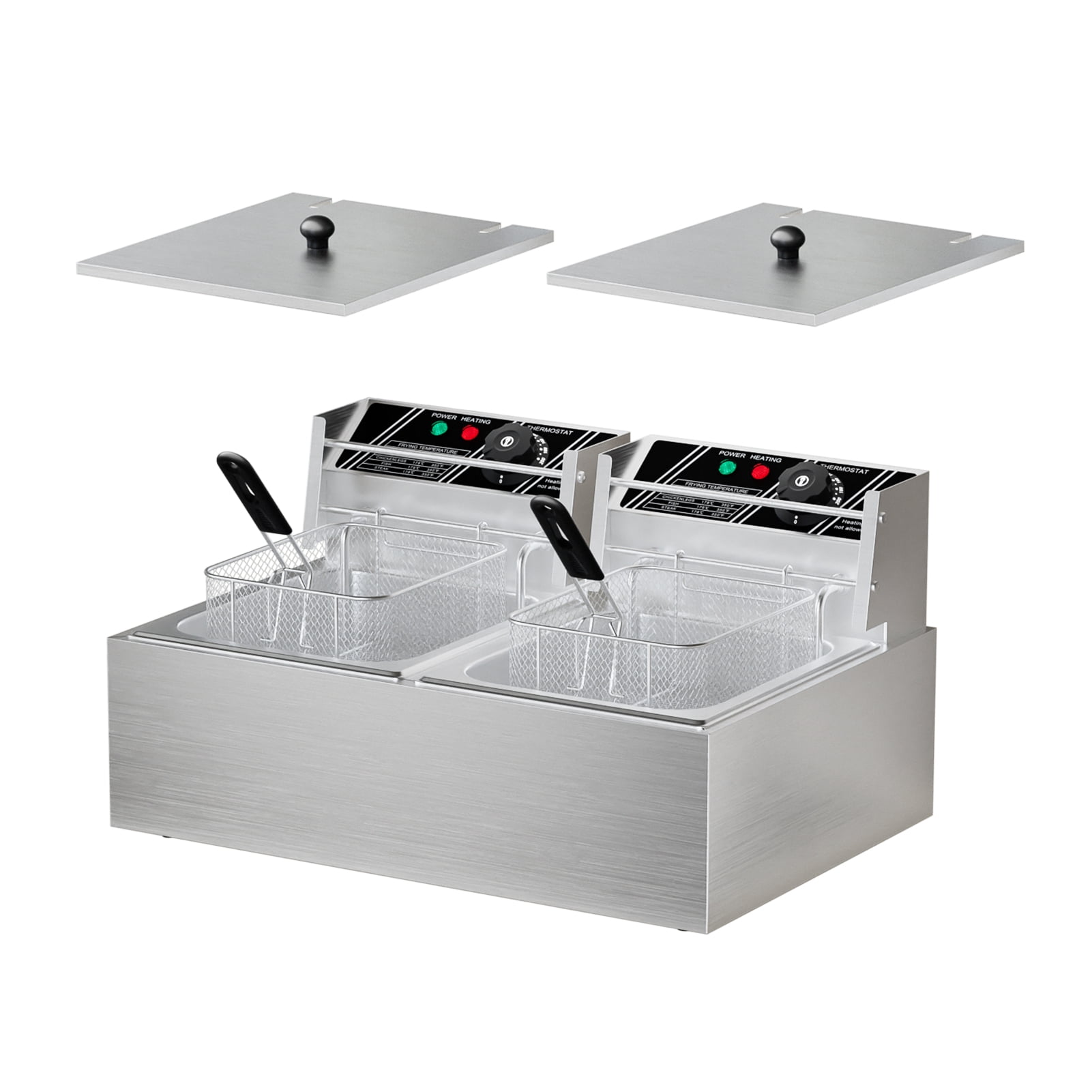 Happydeer Electric Deep Fryer with 2 Baskets (6Lx2) , 5000W Dual Tank ...