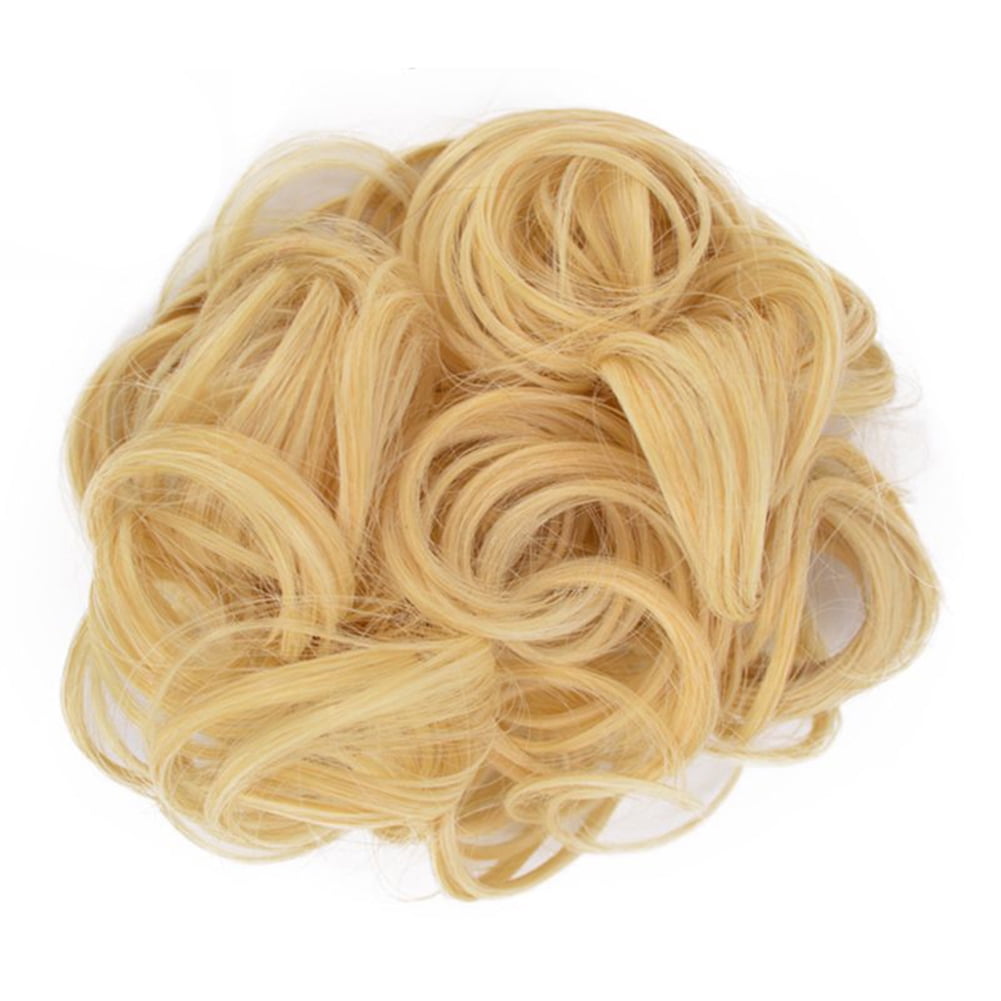 Happydeer Fashion Women Hair Bun Extension Wavy Curly Messy Donut ...