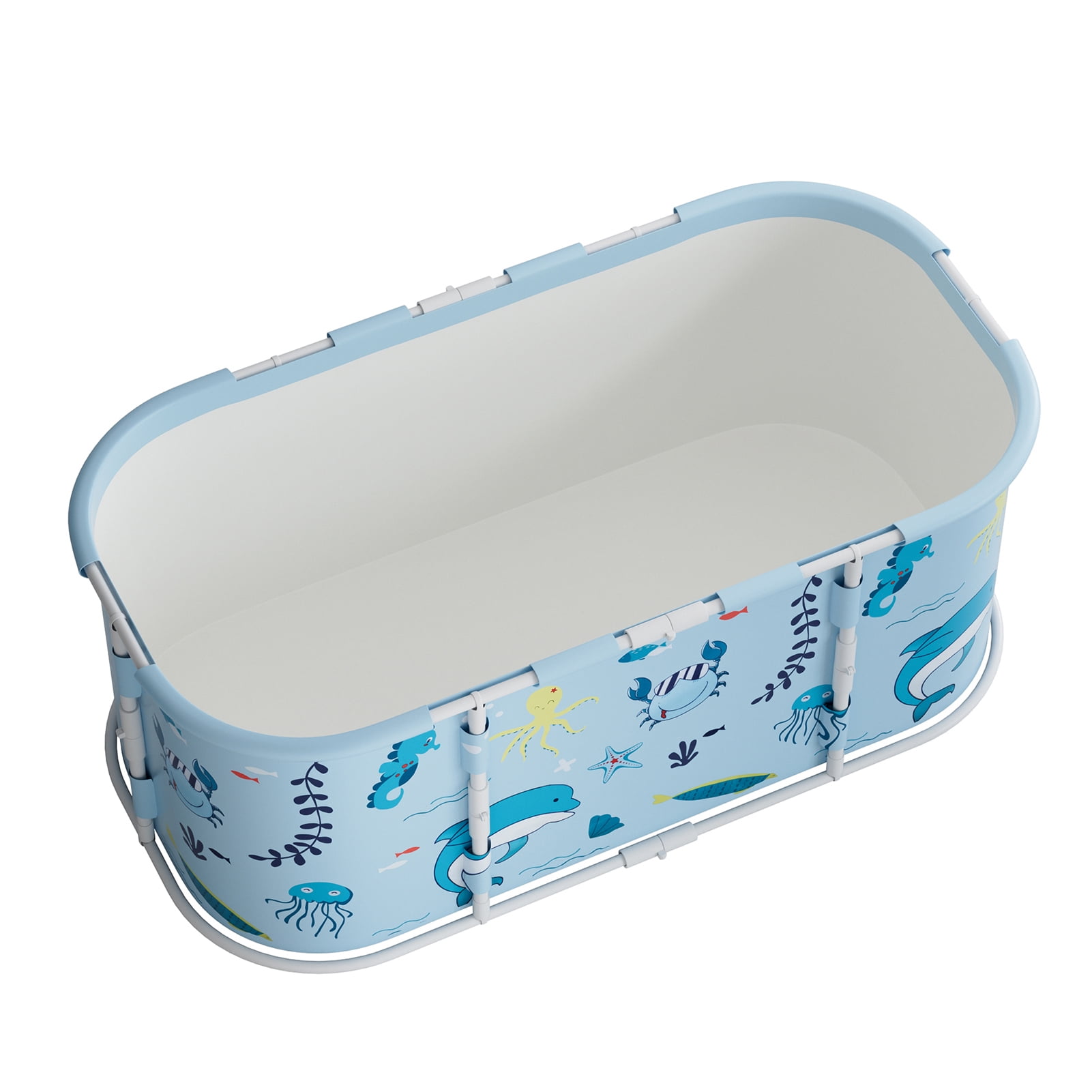 Happydeer Folding Bathtub for Adult 45" Large Foldable Bathtub with ...