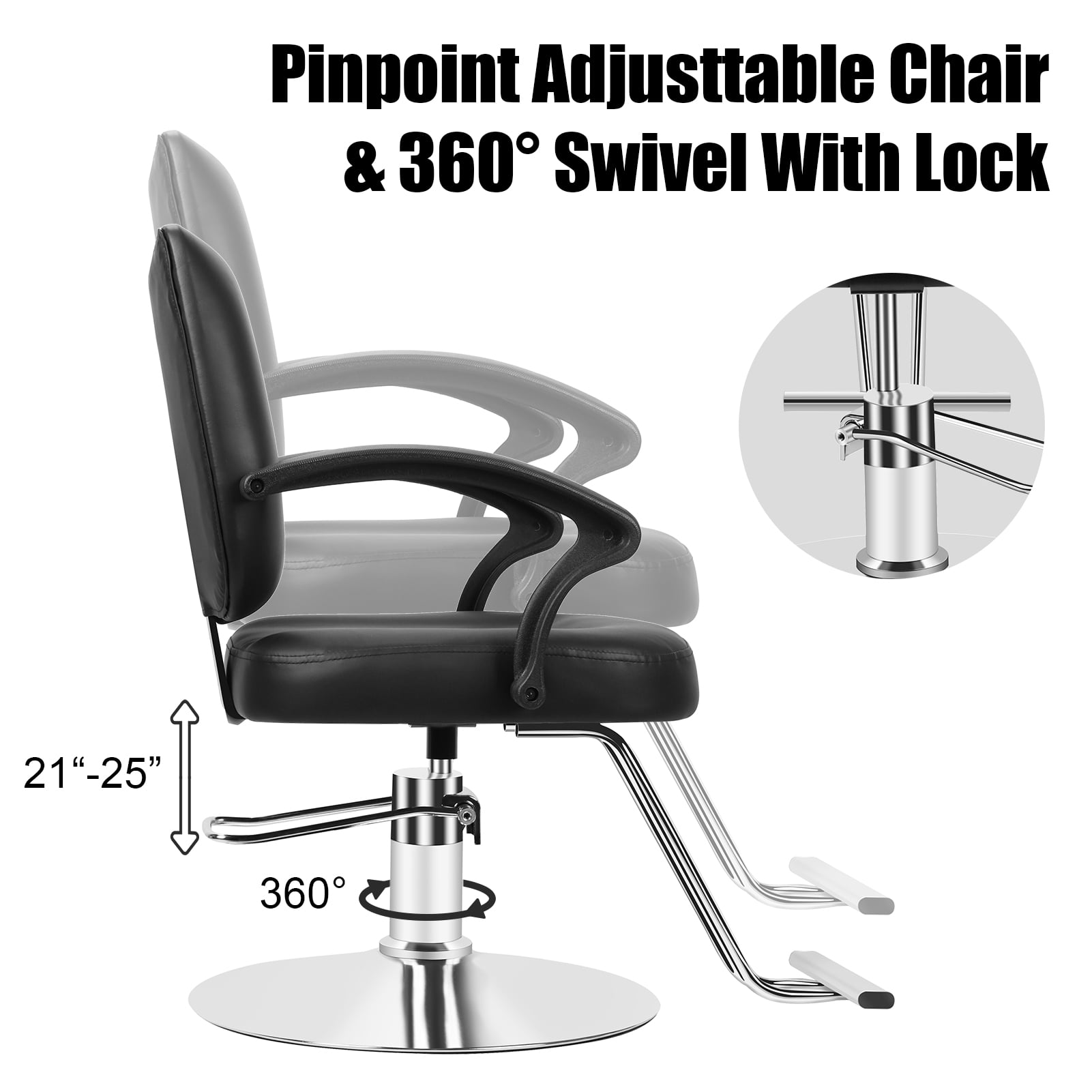 Happydeer Hair Salon Chair with Heavy Duty Hydraulic Pump, Beauty ...