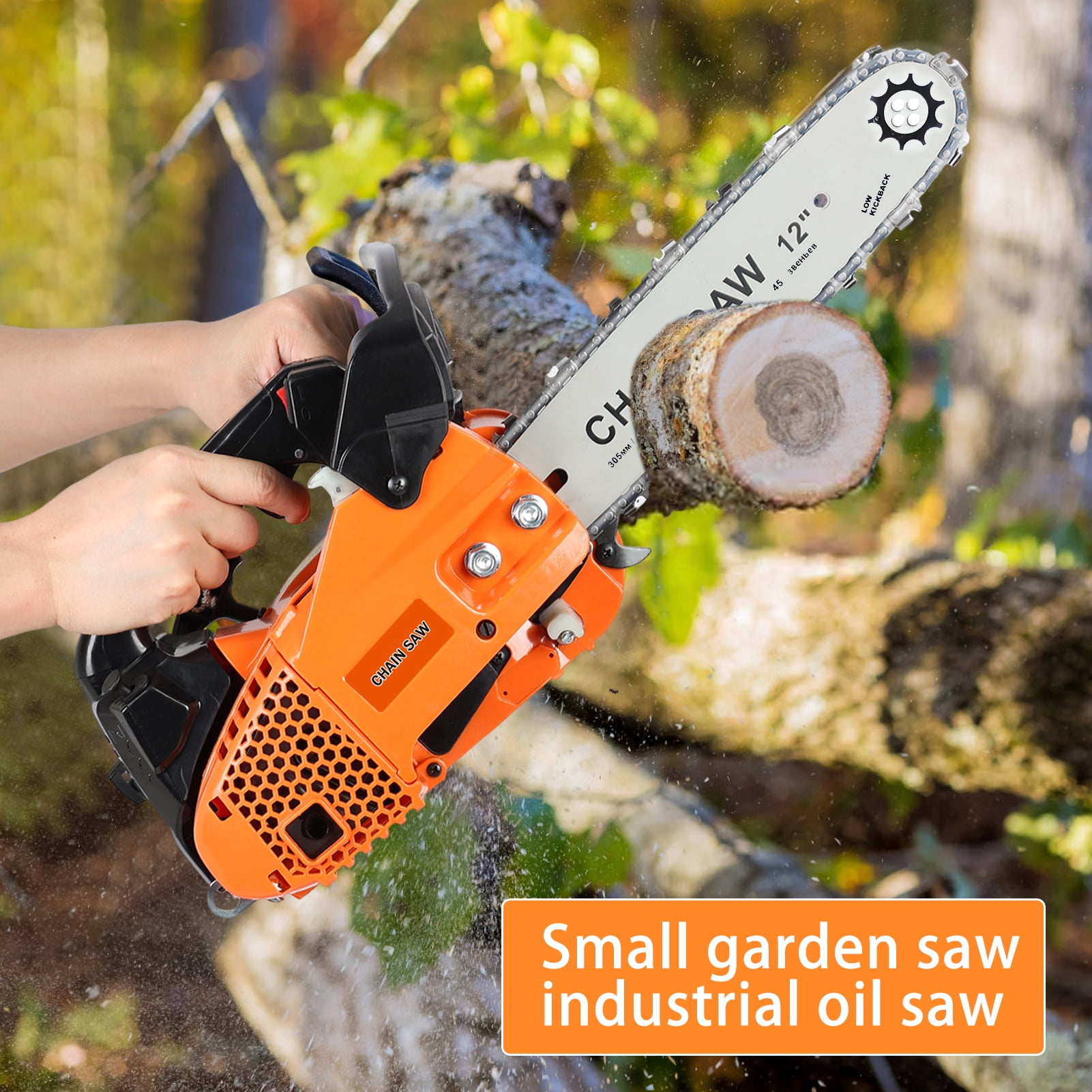 Happydeer Handheld Chainsaw, Single Cylinder Air-Cooled 2-Stroke Chain ...