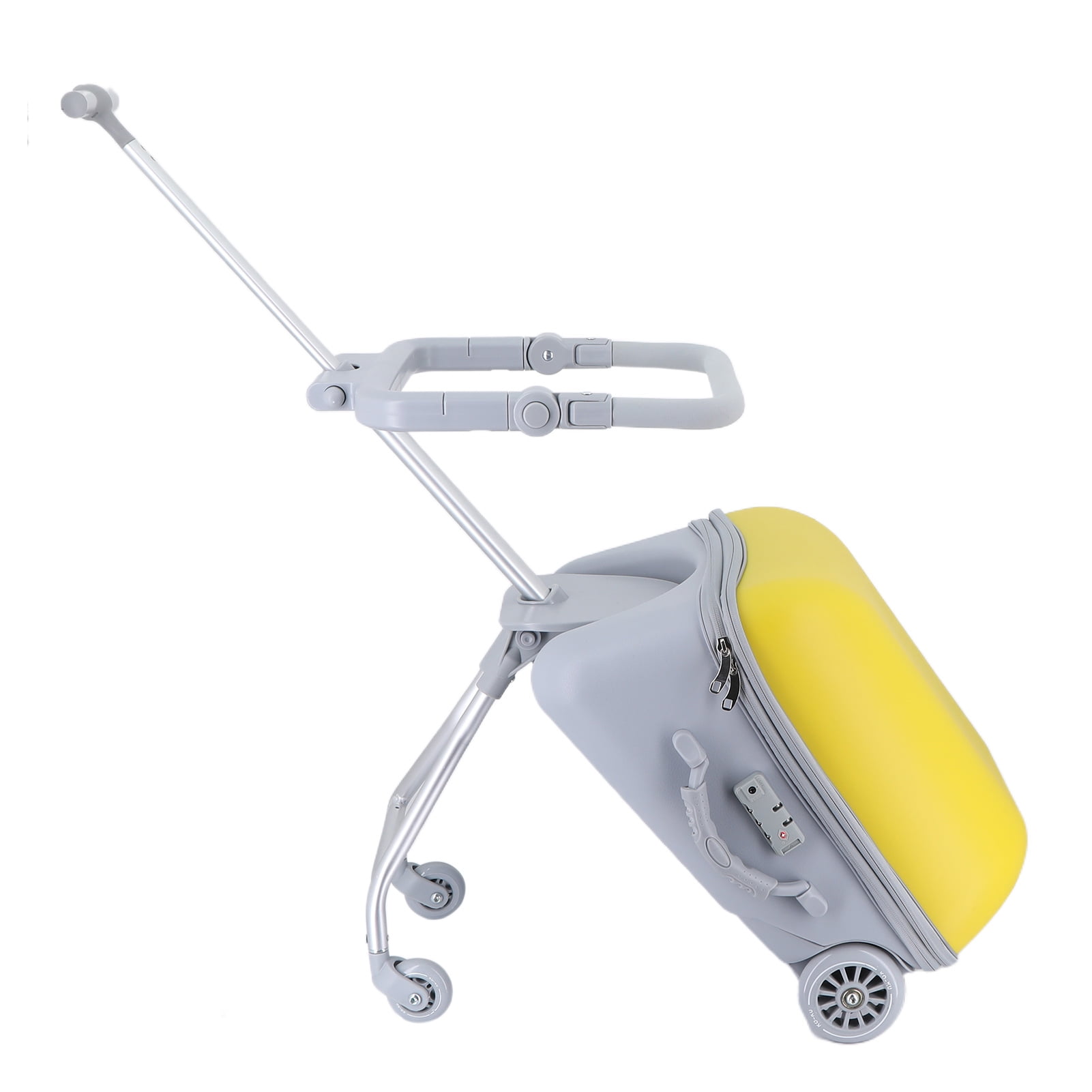 Happydeer Kid Suitcase with Spinner Wheels, Mom Suitcase with Seat ...