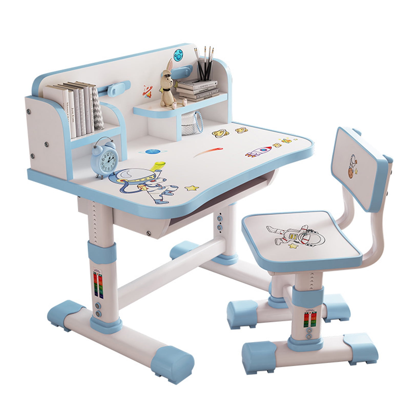 Happydeer Kids Functional Desk and Chair Set, Height Adjustable ...