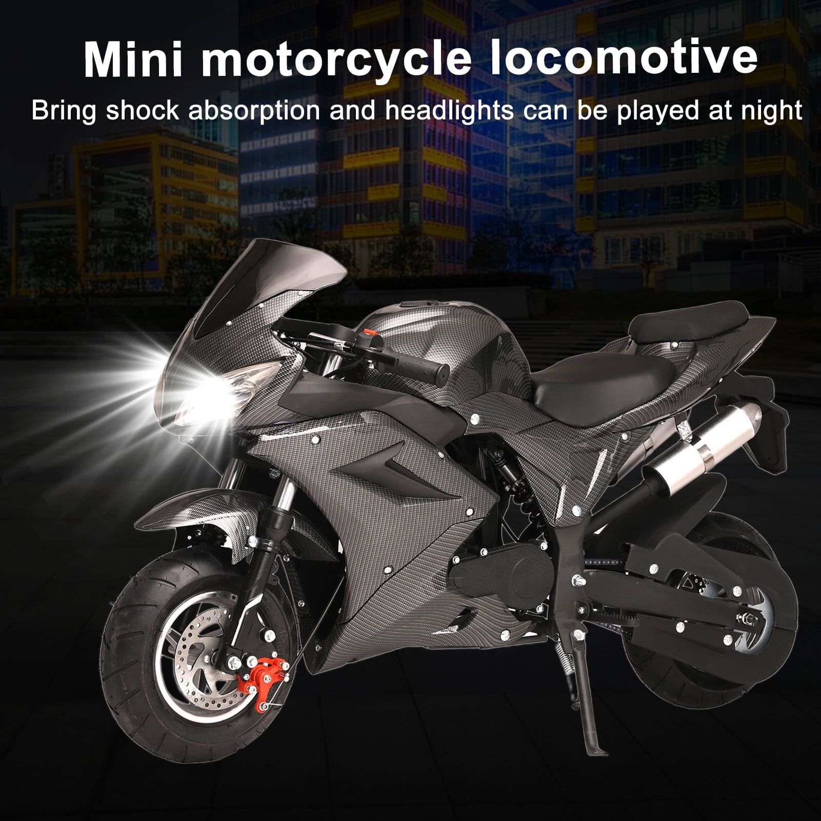 Happydeer Mini Motorcycle for Adults, 49cc 4-Stroke Dirt Bike, with 1 ...