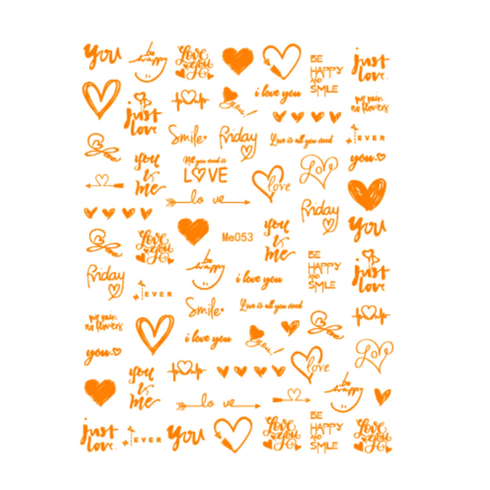 Happydeer Nail Sticker Non-Fading 3D Effects Excellent Saturation ...