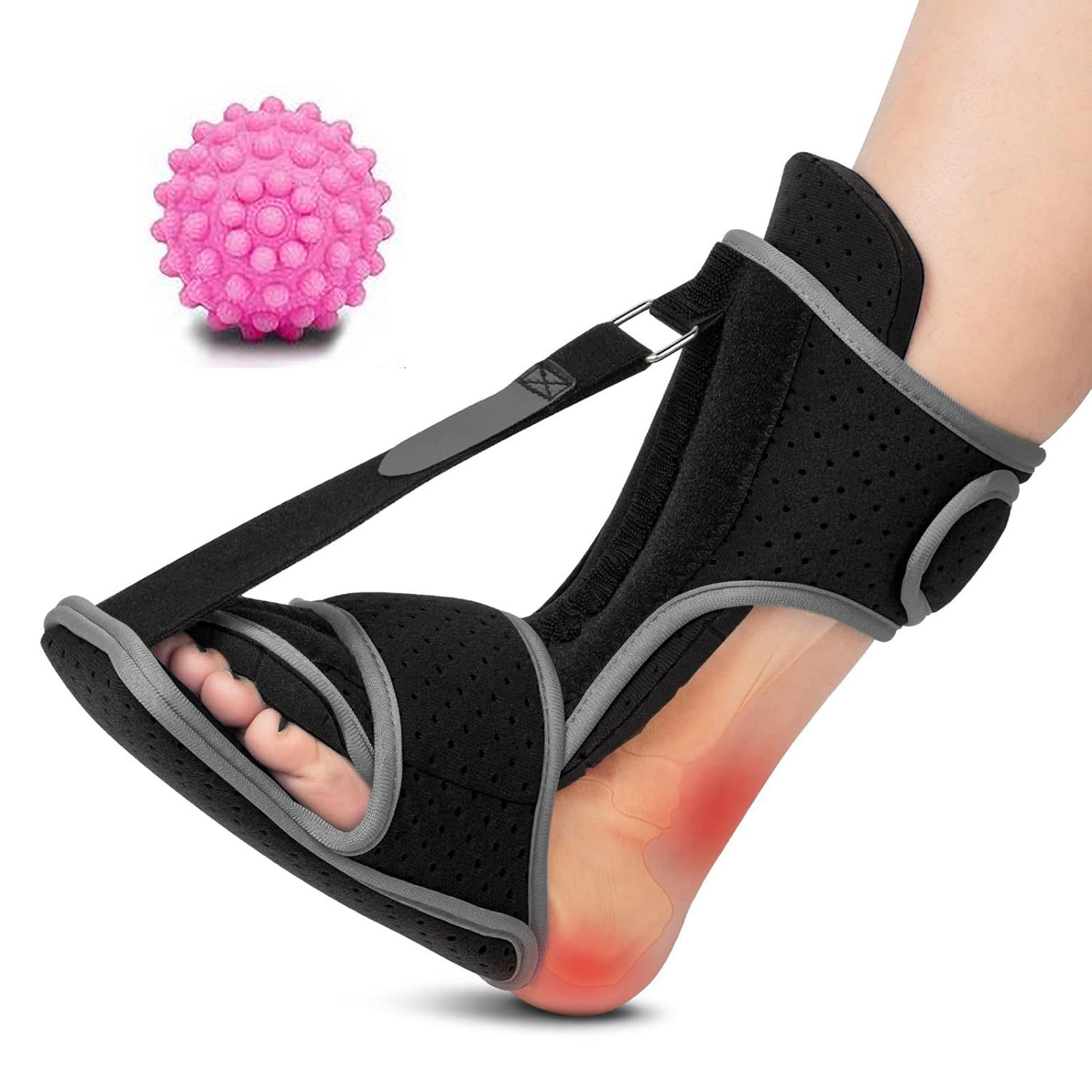Happydeer Plantar Fasciitis Night Splint with Foot Drop Corrector ...