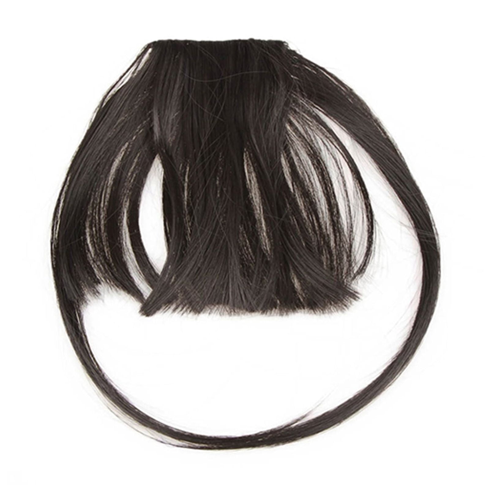 Happydeer Pretty Women Girl Clip on Front Side Straight Fringe Bangs ...