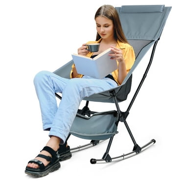 GCI Outdoor Comfort Pro Rocker Foldable Rocking Camp Chair, Indigo ...