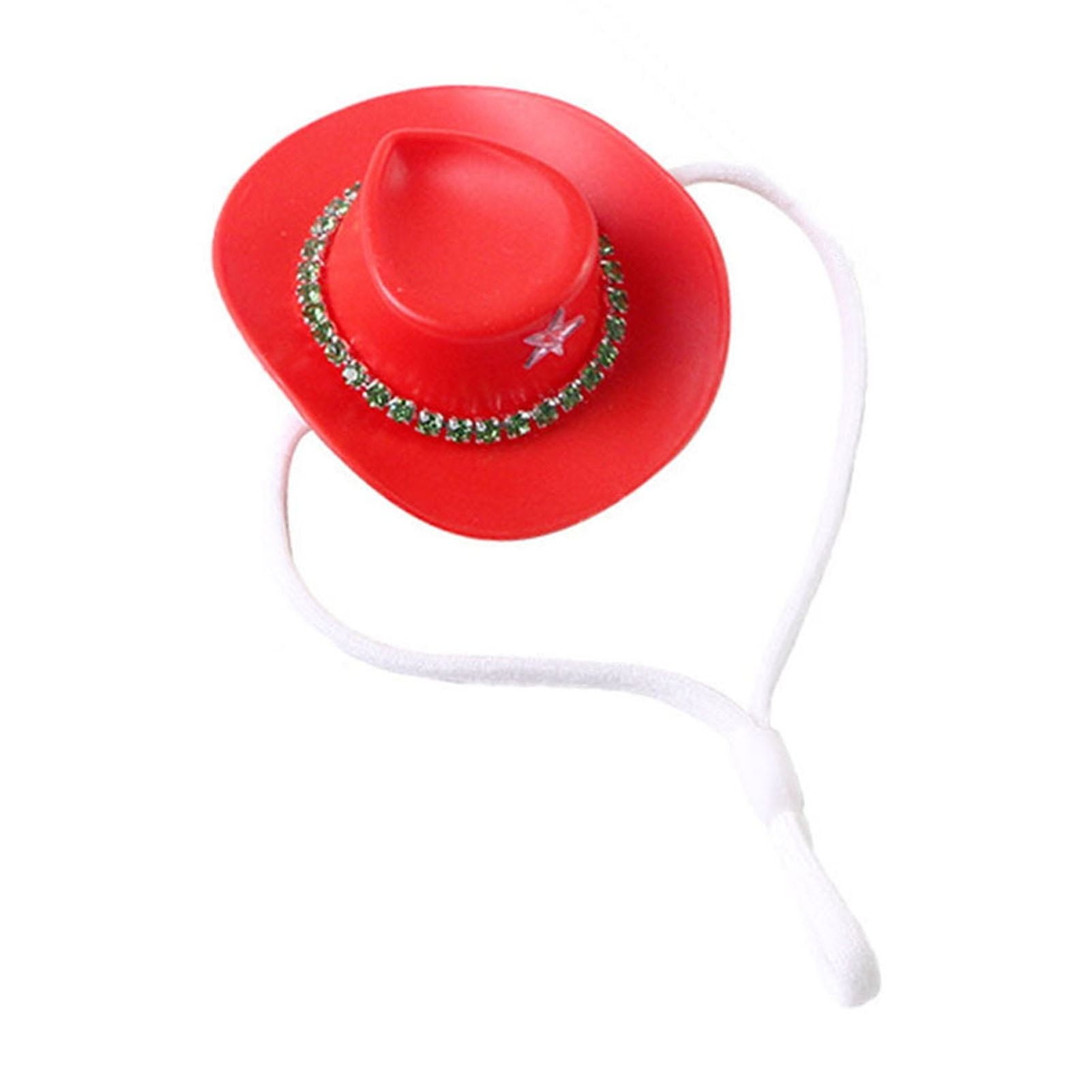 Happydeer Small Animals Hats Hamster Mini Cowboy Hat Rhinestone Star ...