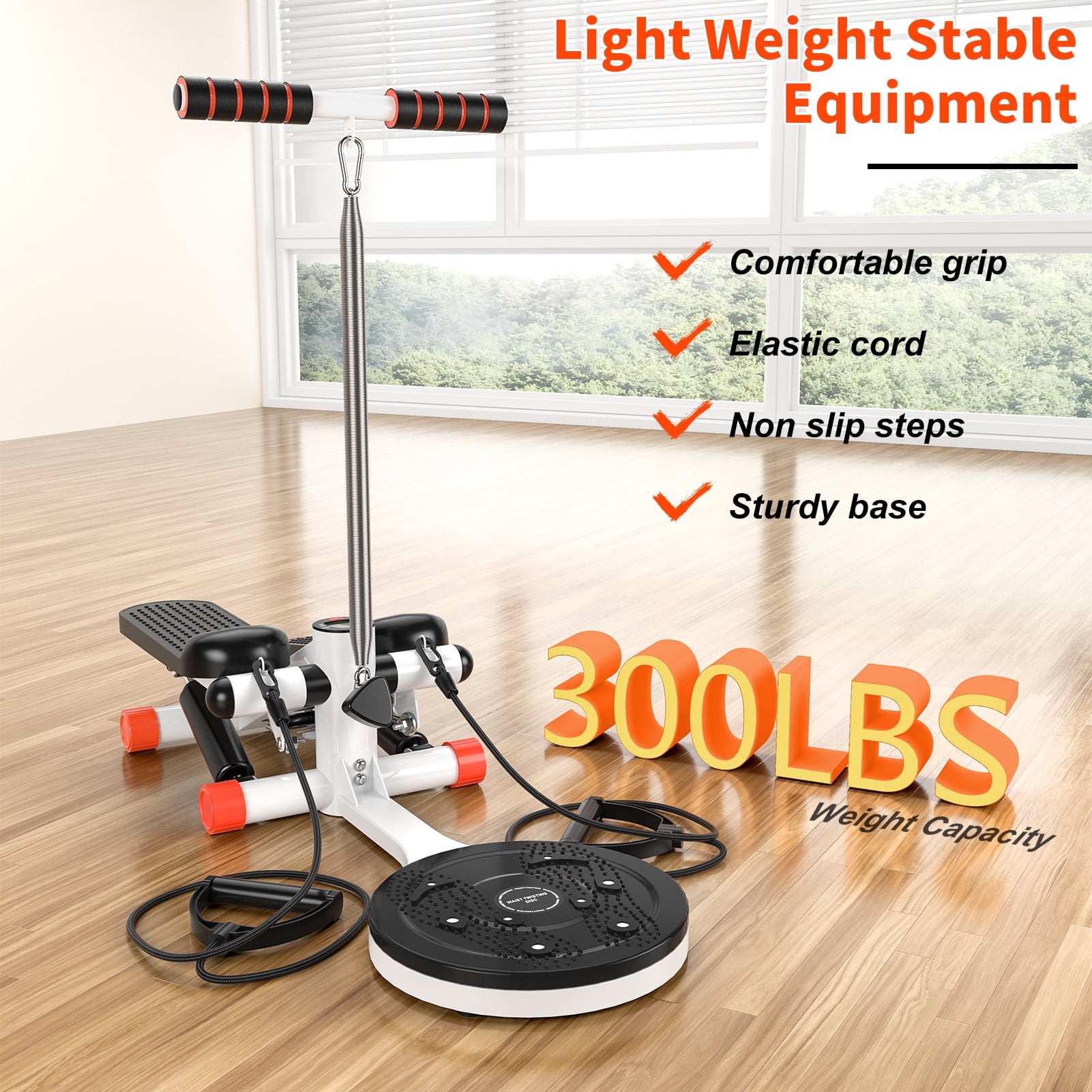 Happydeer Steppers for Exercise, Stair Stepper with Resistance Bands ...