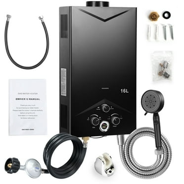 Portable Water Heater 8L, Outdoor Tankless Water Heater Instant Gas Propane Hot Water Heater ...