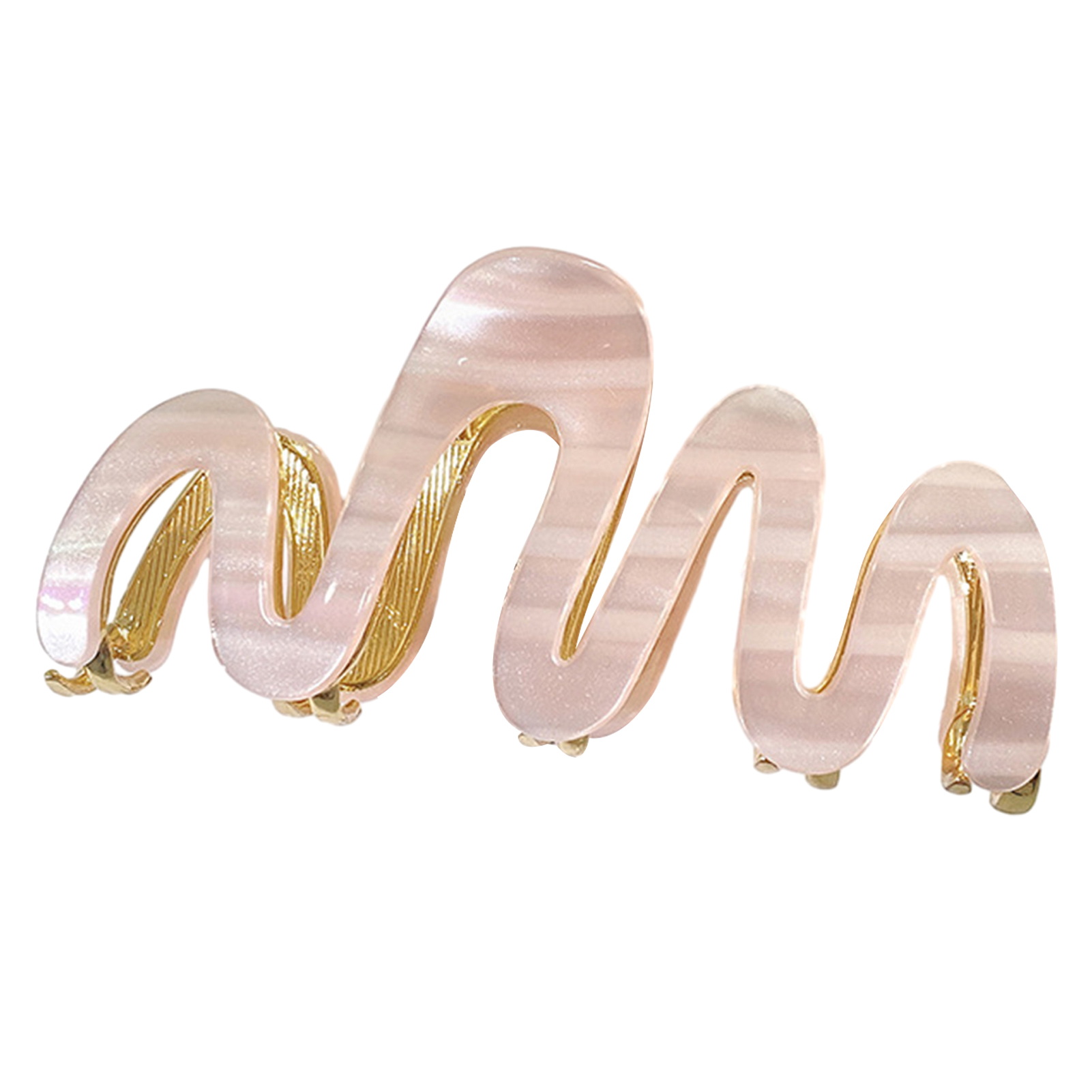 Happydeer Women Hair Claw Wave Shape Gradient Color Anti-slip Strong ...