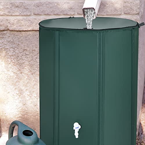 Happygrill 100 Gallon Collapsible Rain Barrel, PVC Rain Water ...