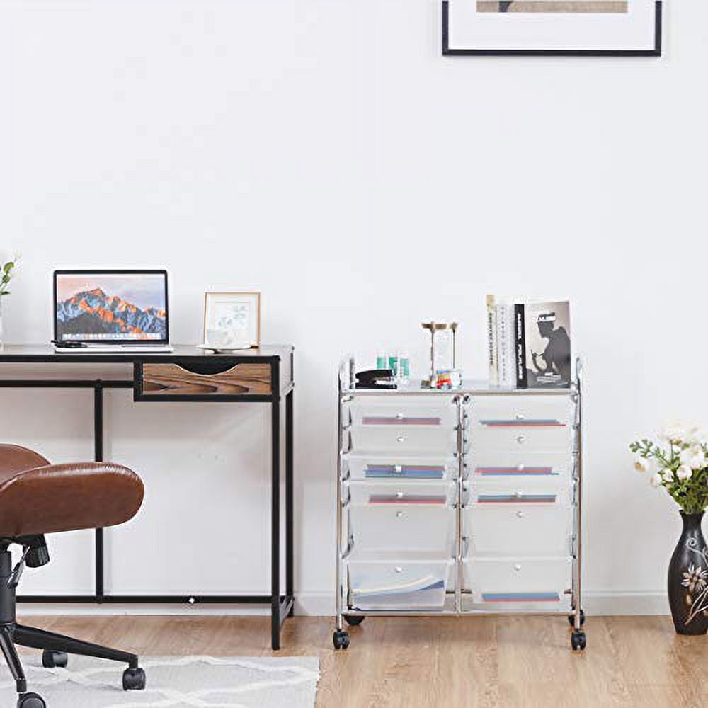 Happygrill 12-Drawer Organizer Cart Tools, Office School Paper ...