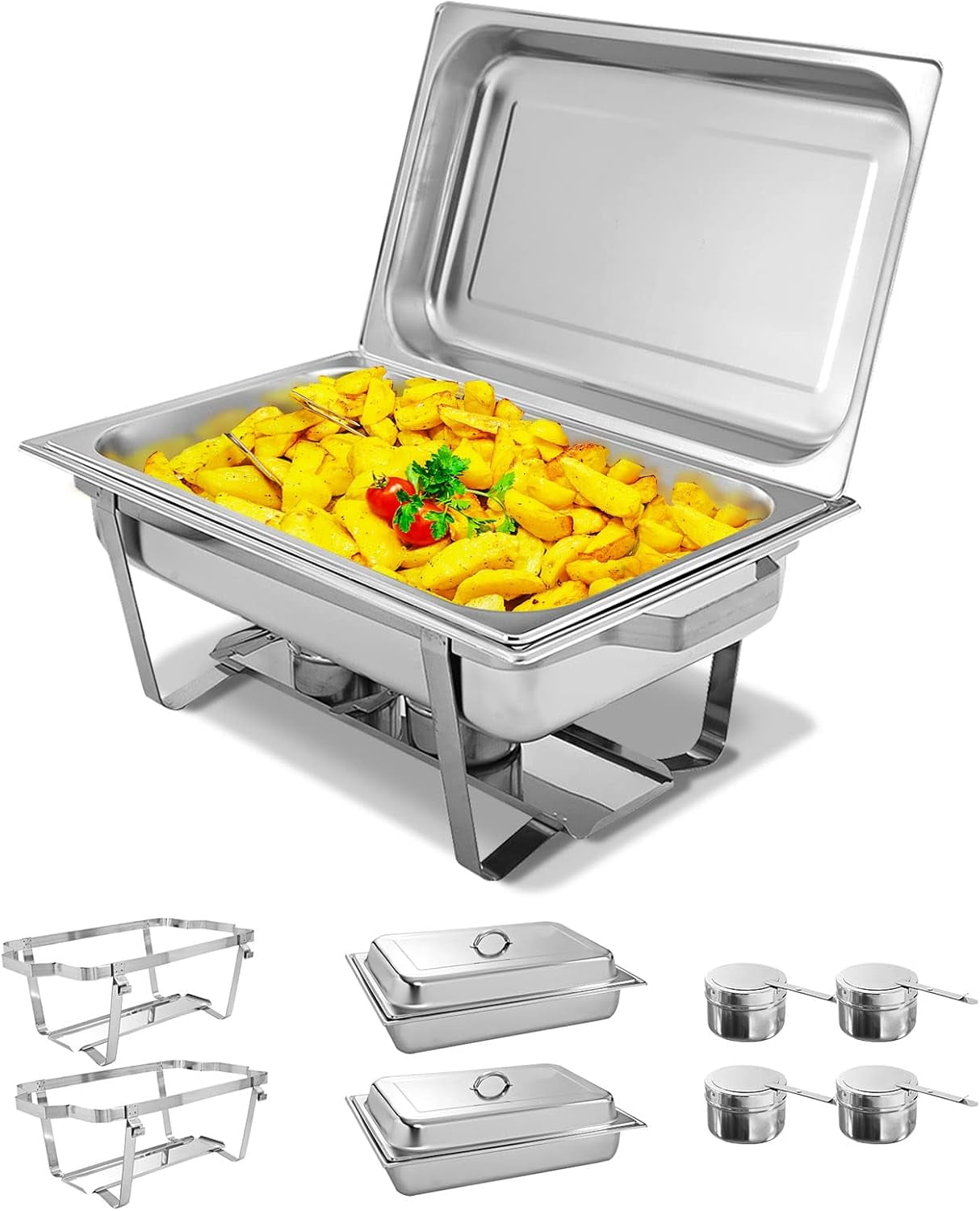 Happygrill 2 Pack Chafing Dish 9 Quart Chafing Dish High Grade ...