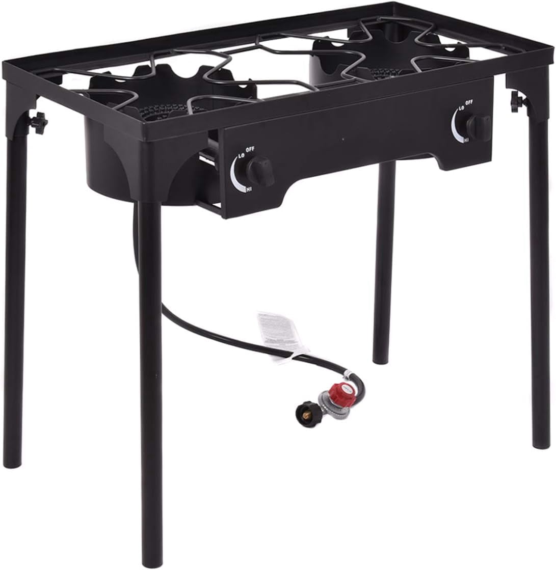 Happygrill Outdoor Camping Stove 3-Burner High Pressure Propane Gas ...