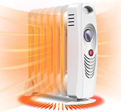 Happygrill Oil Filled Radiator Heater 700W Portable Space Heater ...