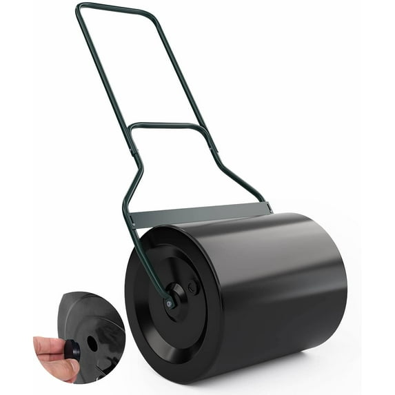 Happytools Lawn Roller, 16 Gallons/ 60 L Manual Sod Steel Drum Roller w ...