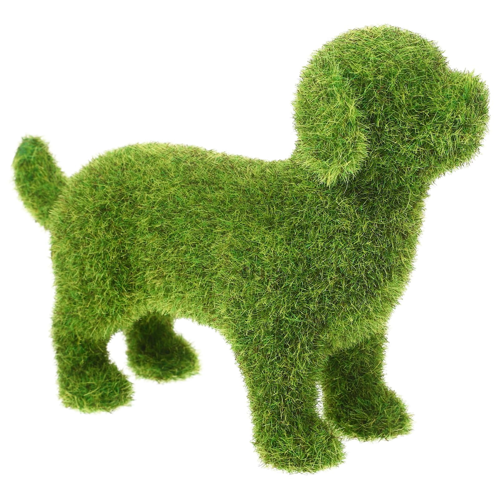 Happyyami Artificial Rocks Dog Shape Faux Green Covered Stones Green ...