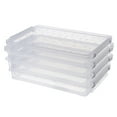 Haqieyen 4 Clear Stackable Storage Boxes A4+ Paper Organizer - Walmart.com