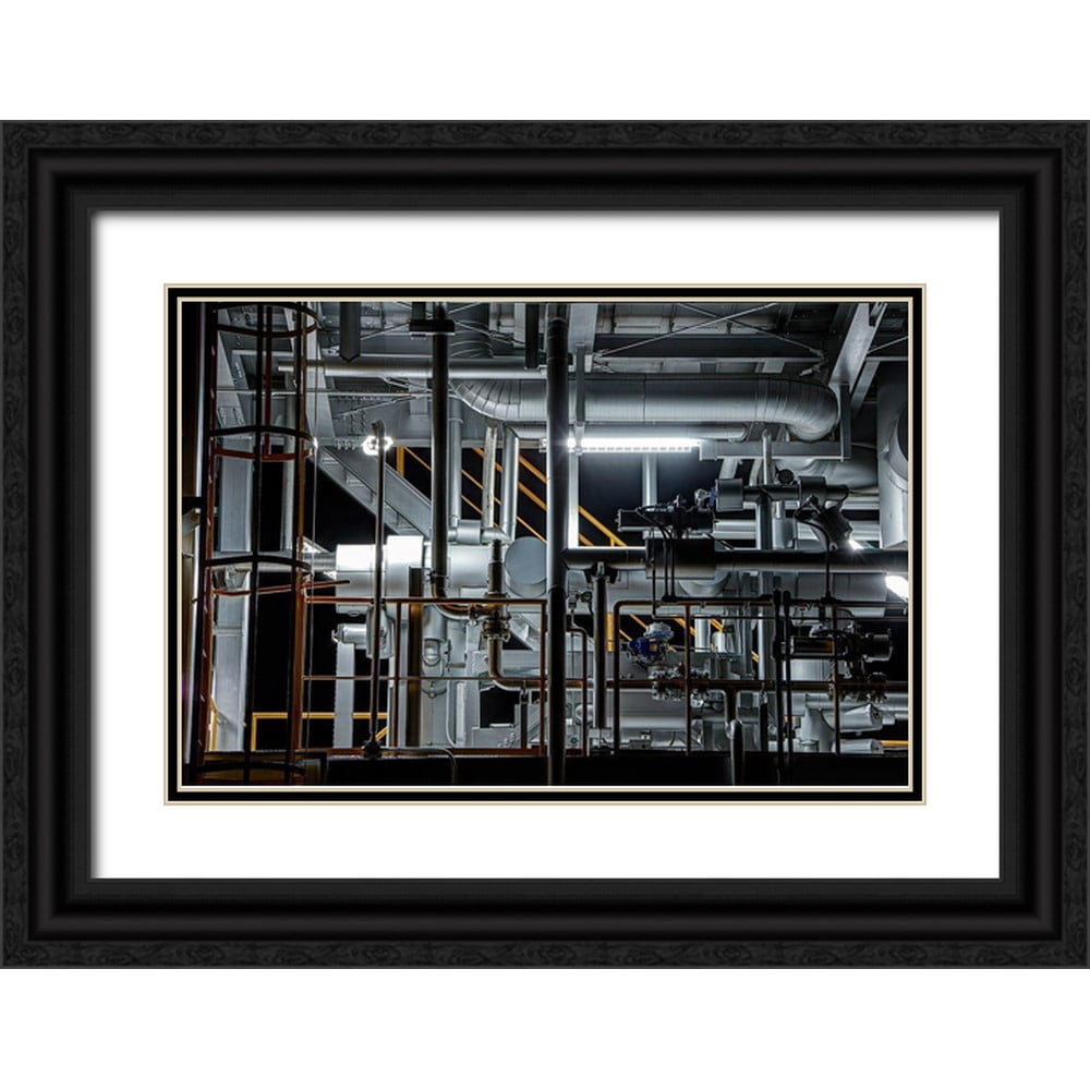 Hara, Tomoshi 32x23 Black Ornate Wood Framed with Double Matting Museum ...