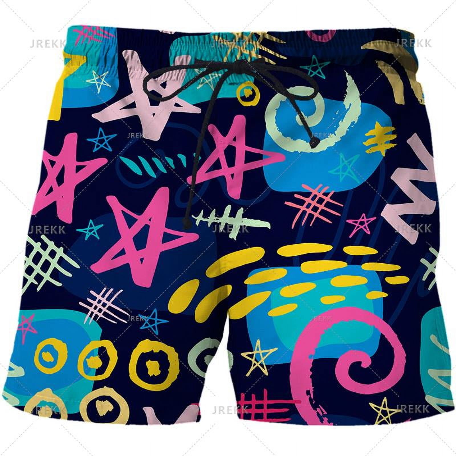Harajuku 3D Ethnic Exotic Patterns Printed Beach Shorts Men Summer ...