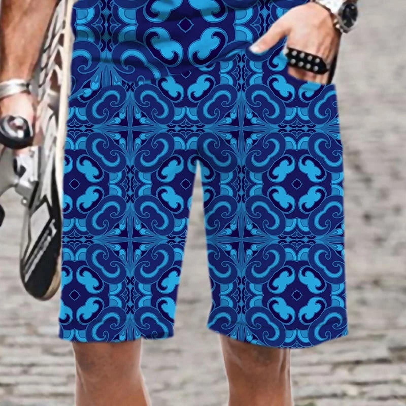 Harajuku 3D Ethnic Exotic Patterns Printed Beach Shorts Men Summer ...