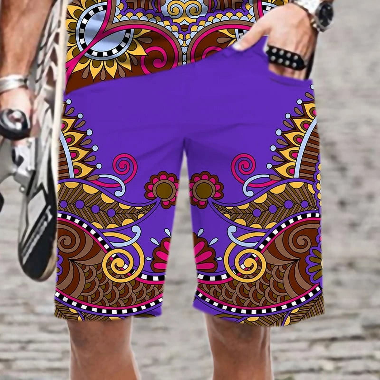 Harajuku 3D Printed Ethnic Exotic Patterns Beach Shorts Men Summer ...