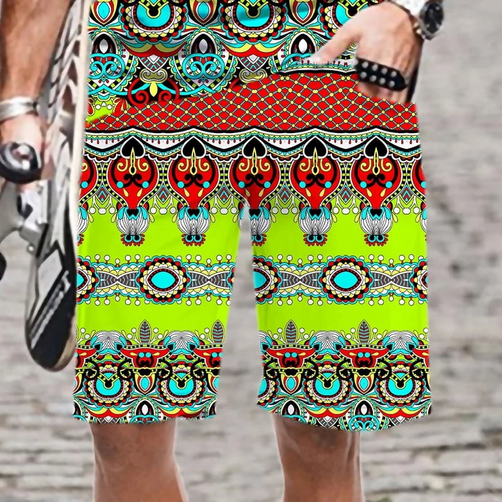 Harajuku 3D Printed Exotic Ethnic Patterns Beach Shorts Men Summer ...