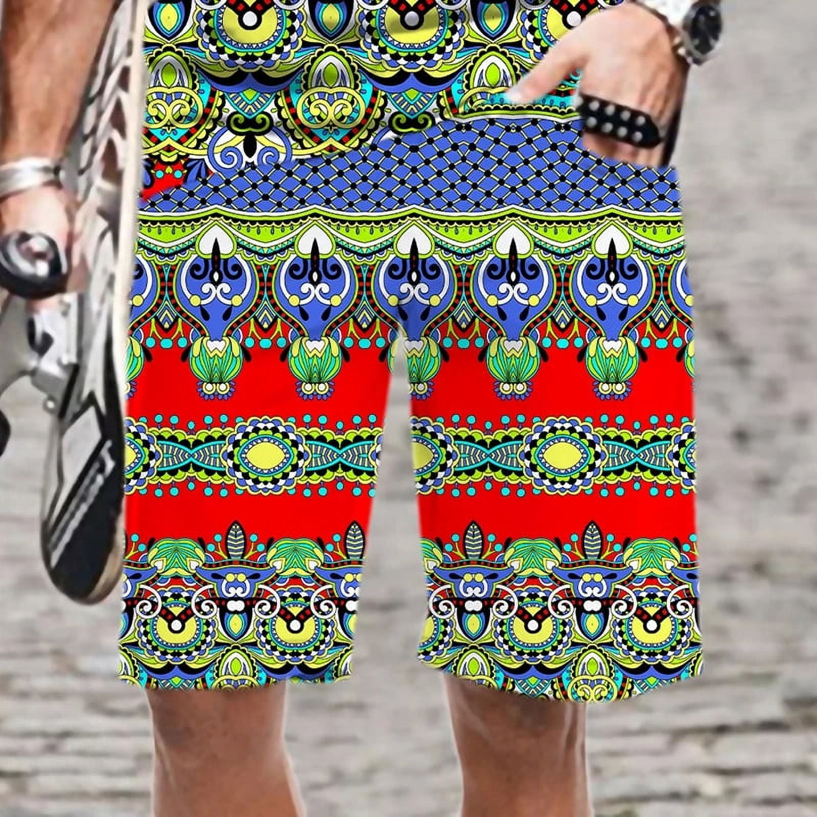 Harajuku 3D Printed Exotic Ethnic Patterns Beach Shorts Men Summer ...