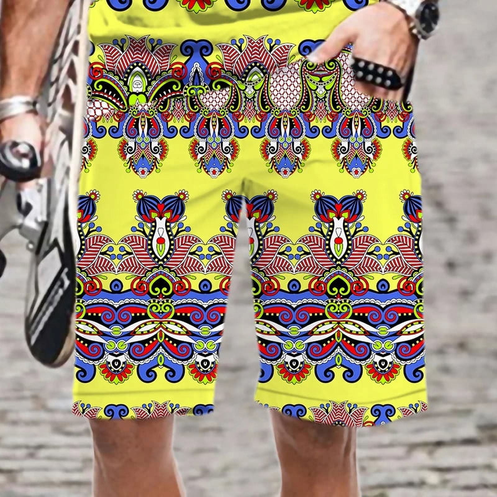Harajuku 3D Printed Exotic Ethnic Patterns Beach Shorts Men Summer ...