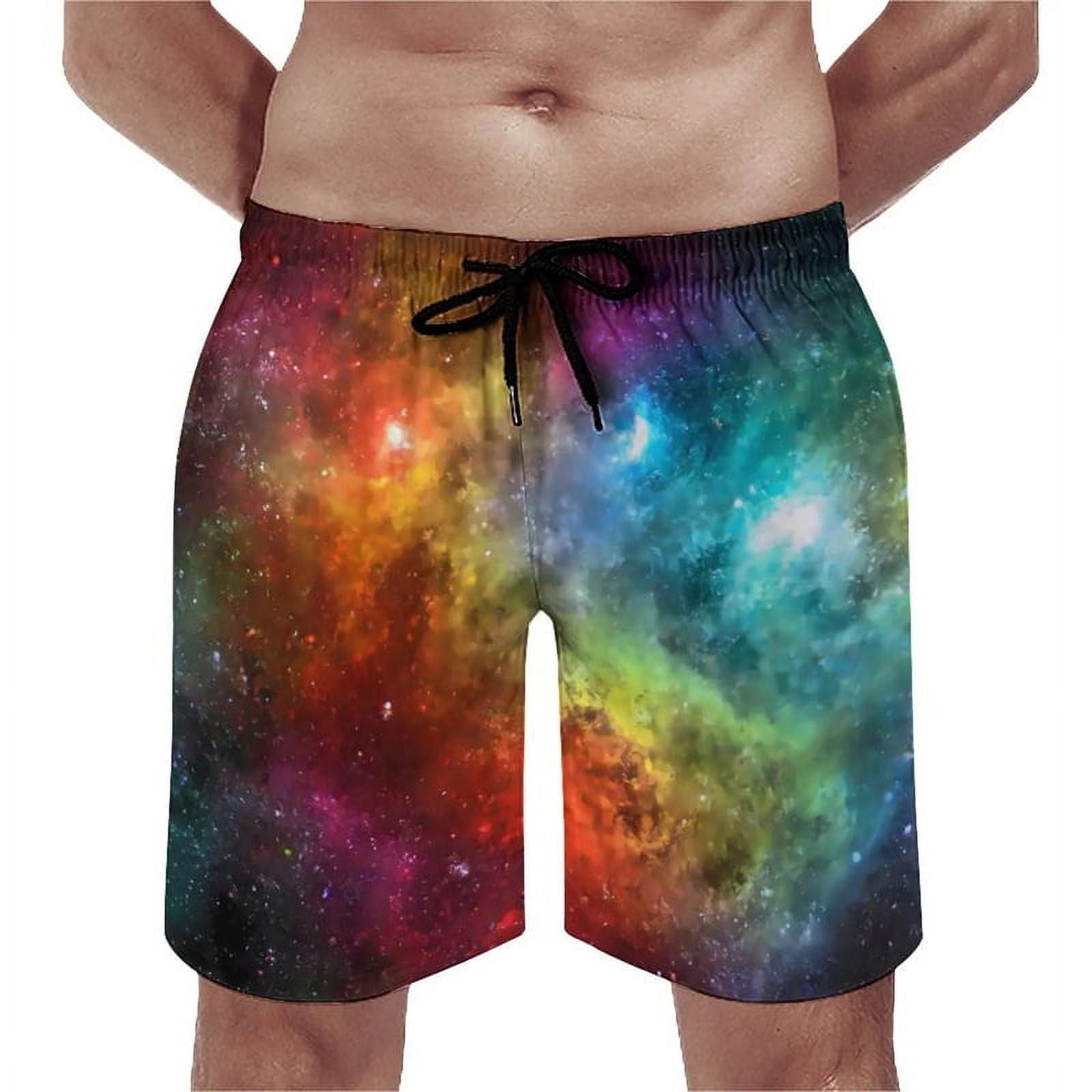 Harajuku New 3D Printing Galaxy Fascinating Starry Night Beach Shorts ...