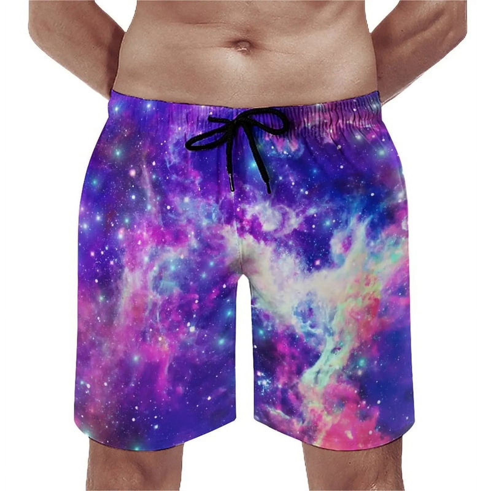 Harajuku New 3D Printing Galaxy Fascinating Starry Night Beach Shorts ...