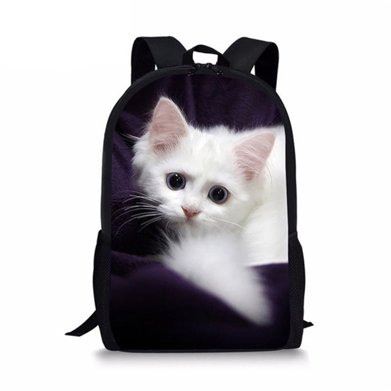Harajuku Novelty Cool Cat Notebook Backpacks pupil School Bags 3D Print ...
