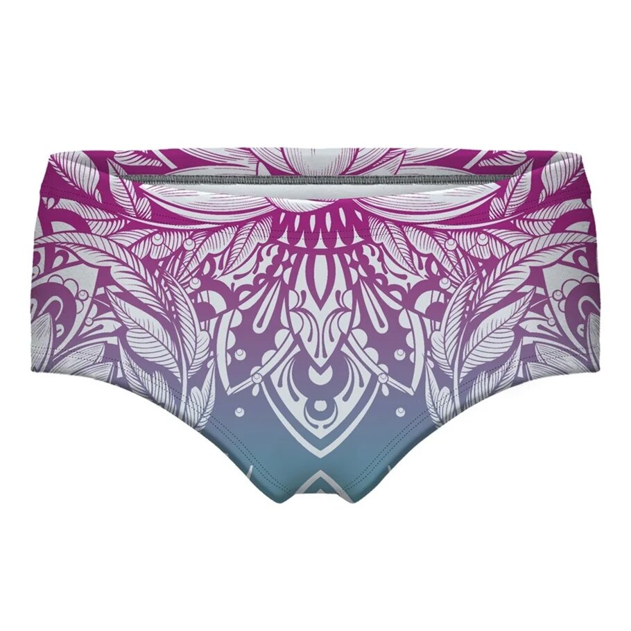 Harajuku Women Underpants 3D Print Flowers High Quality New Brand ...