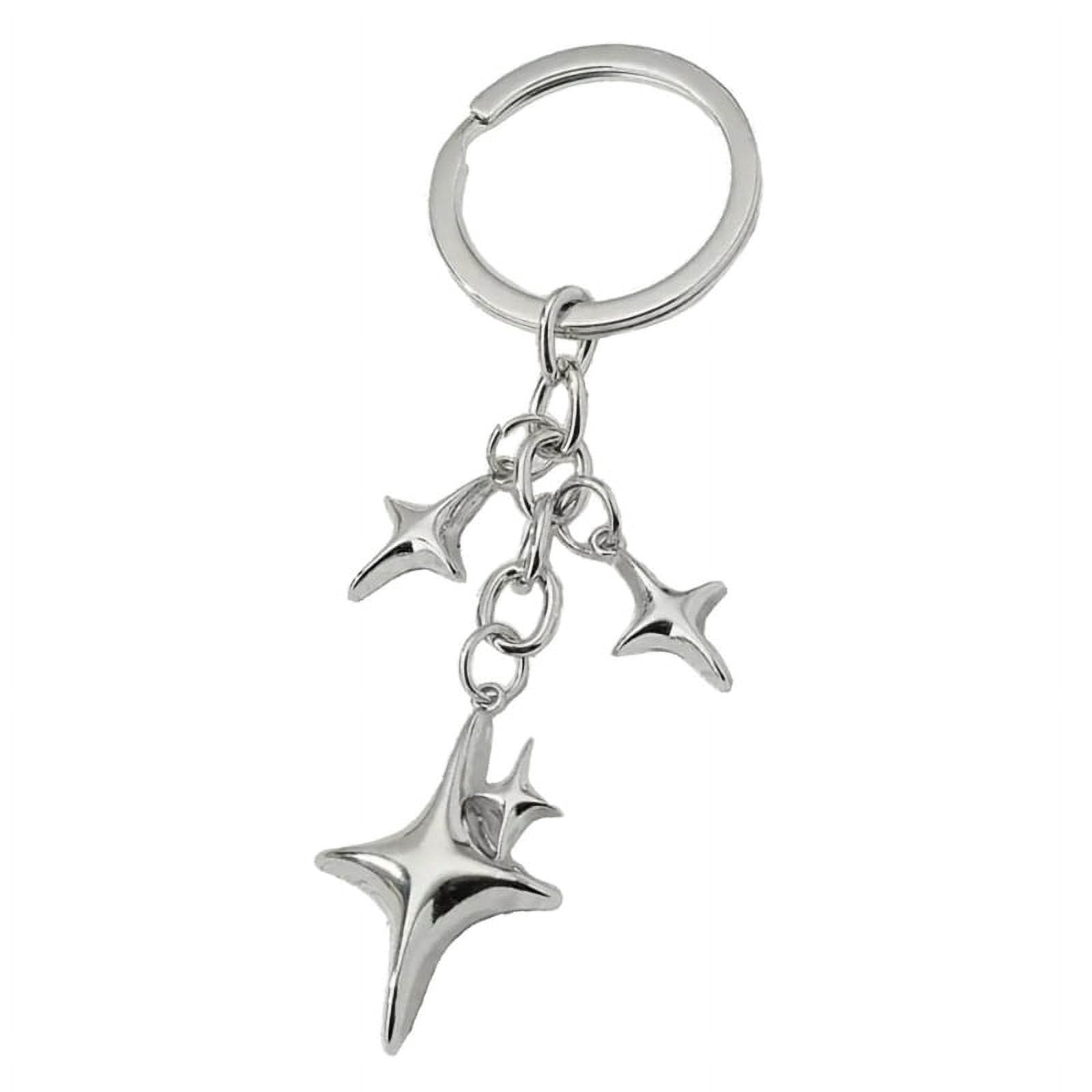 Harajuku Y2k Crescent Moon Star Keychain for Women Sweet Cool Trend ...