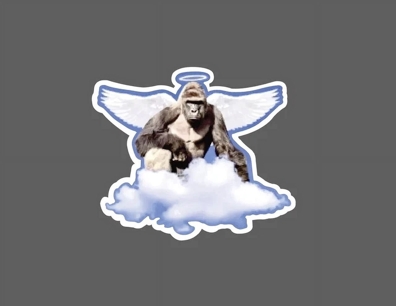 Harambe Sticker Clouds Heaven Waterproof Sticker Phone Decal Water ...