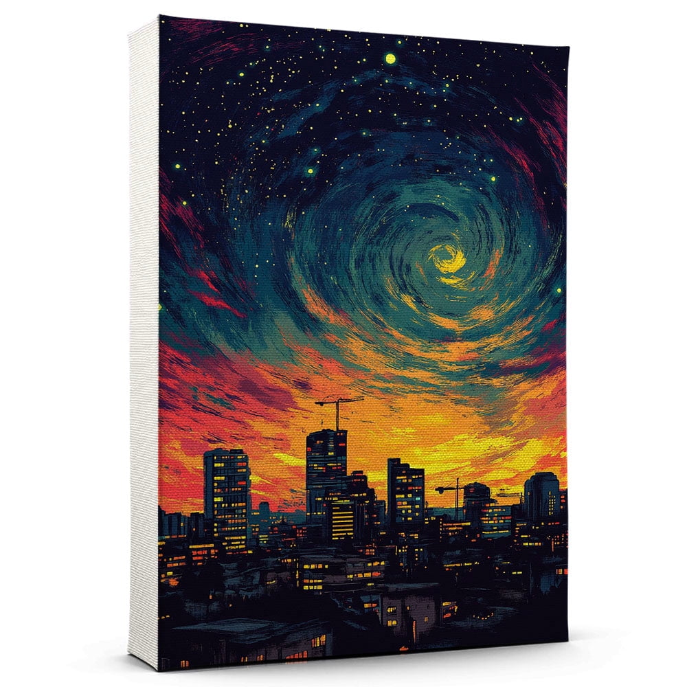 Harare Travel Canvas Art Print, Zimbabwe Wall Canvas Starry Night ...