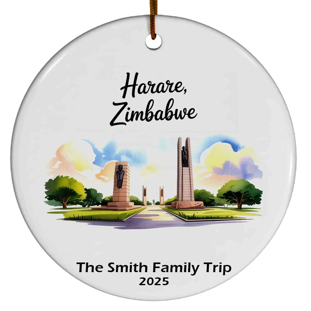 Harare Zimbabwe Christmas Ornament, Collection of City Travel Souvenirs ...