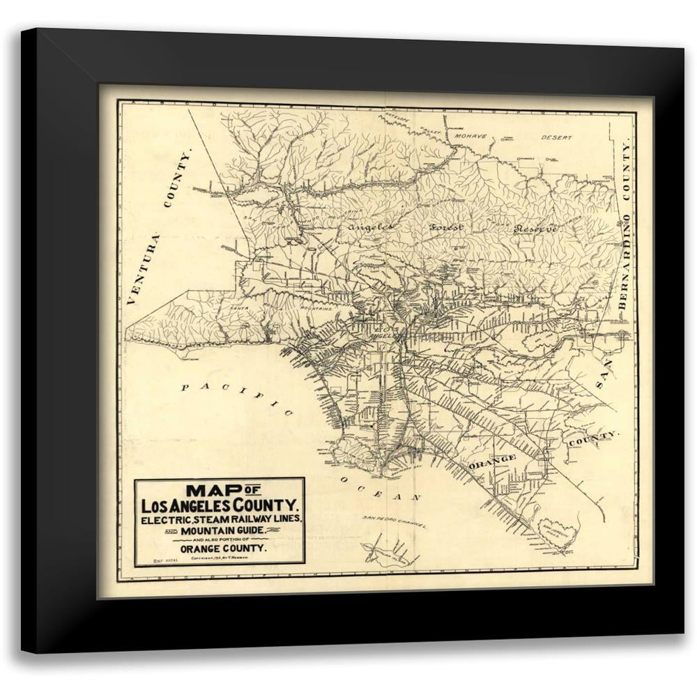 Harbick, N. 15x15 Black Modern Framed Museum Art Print Titled - 1912 LA ...