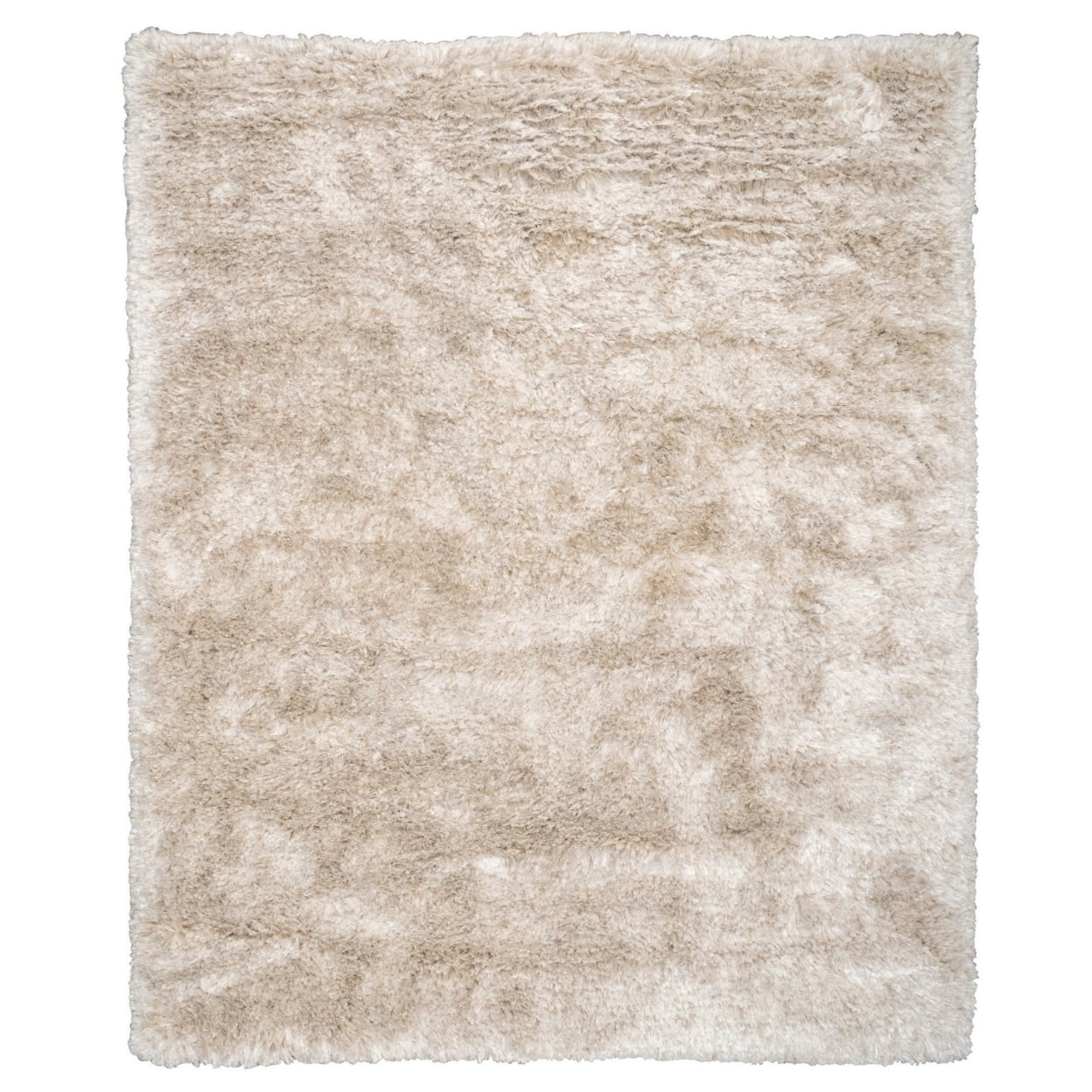 Harbinger 8 x 10 Shag Area Rug, Handwoven Eco Friendly, Ivory Fabric ...