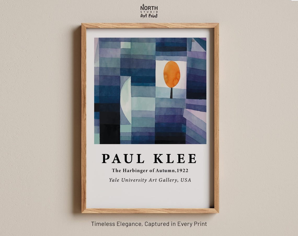 The Harbinger Of Autumn Print, Paul Klee 1922 Abstract Watercolor Art ...