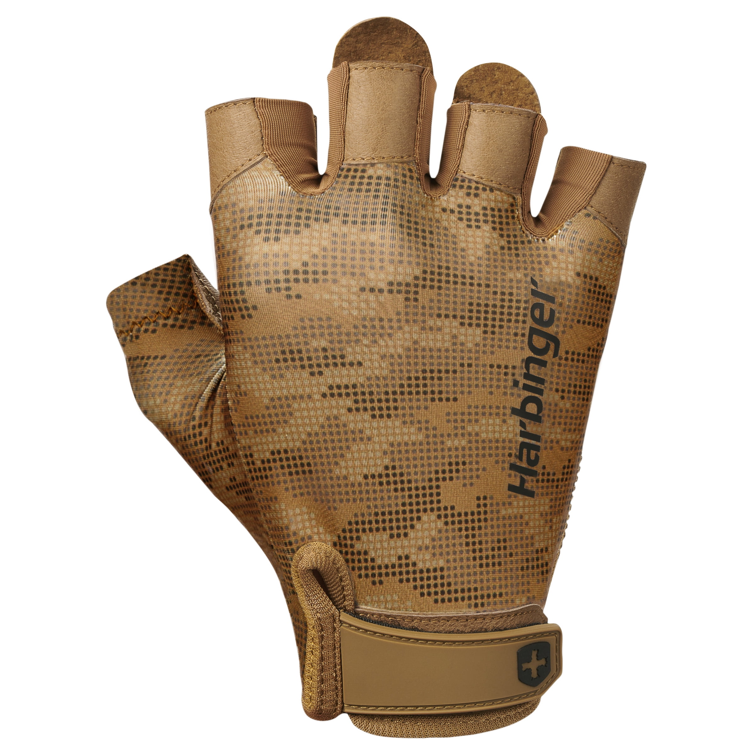 Harbinger Padded Leather Tan Camo Weight Lifting Gloves, XL - Walmart.com
