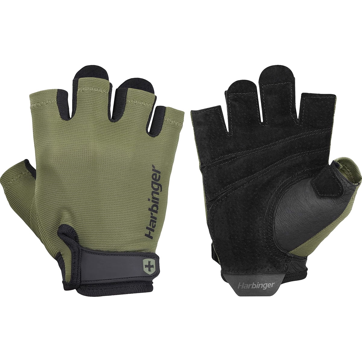 Harbinger Unisex Power Weight Lifting Gloves 2.0 - Large - Black/Green ...